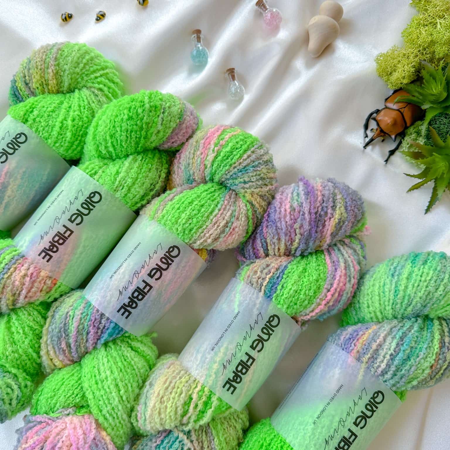 Teddy Bouclé Yarn - Qing Fibre - Indie Hand-Dyed Yarn